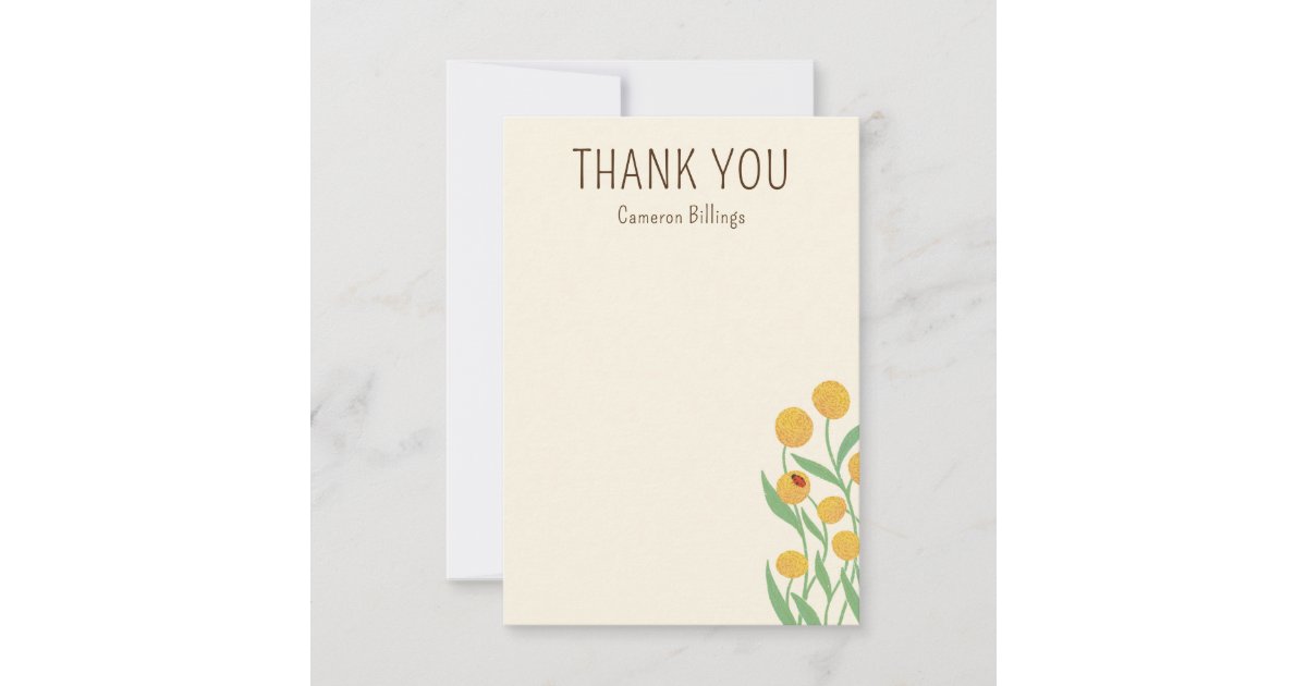 Natural Wonder Thank You Note Stationery | Zazzle