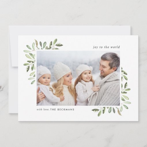 Naturally Joyful | Holiday Photo Card | Zazzle