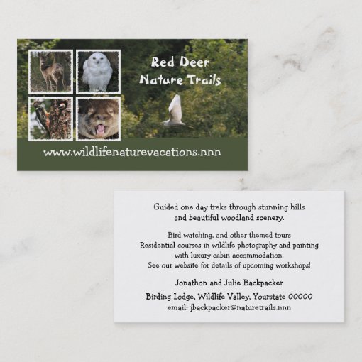 Nature and wildlife business card | Zazzle