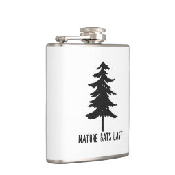 Nature Bats Last Flask | Zazzle