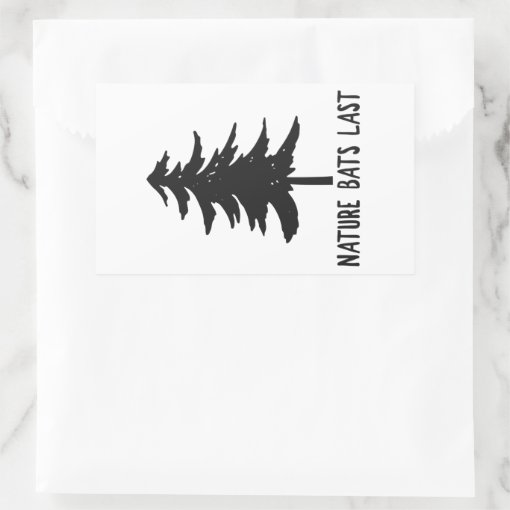 Nature Bats Last Rectangular Sticker | Zazzle