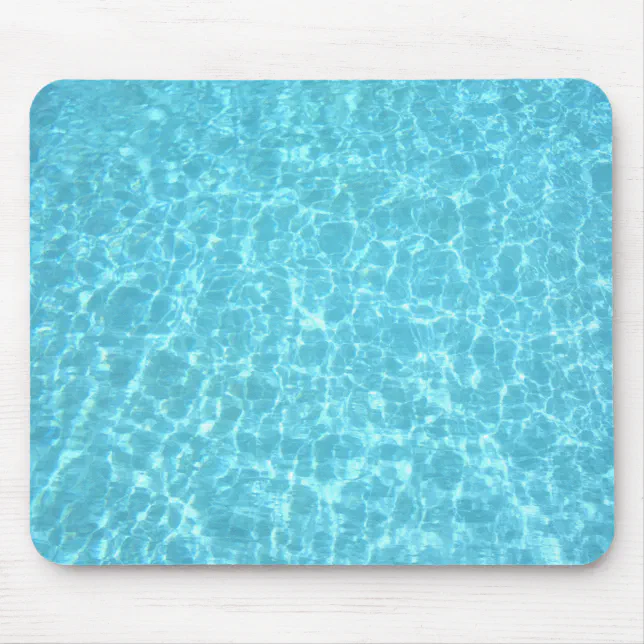 Nature Blue Water Pool Aqua Elegant Template Mouse Pad | Zazzle