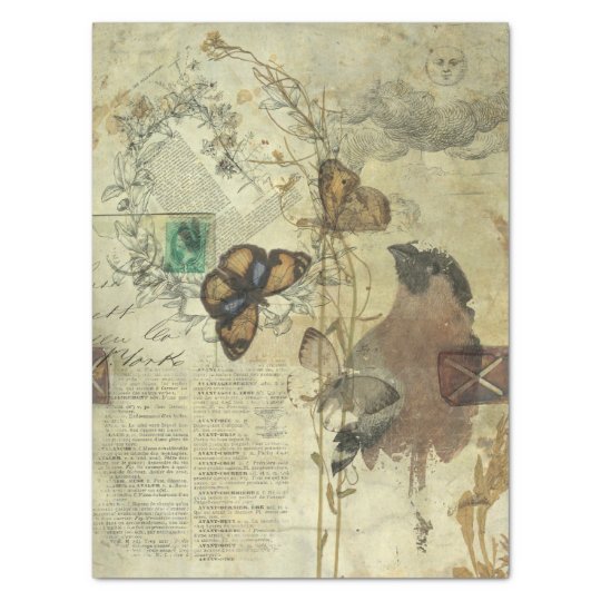 Nature Collage Tissue Paper | Zazzle.com