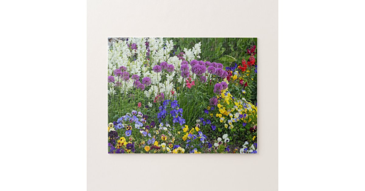 Nature Flower Garden Colorful Photo Jigsaw Puzzle | Zazzle