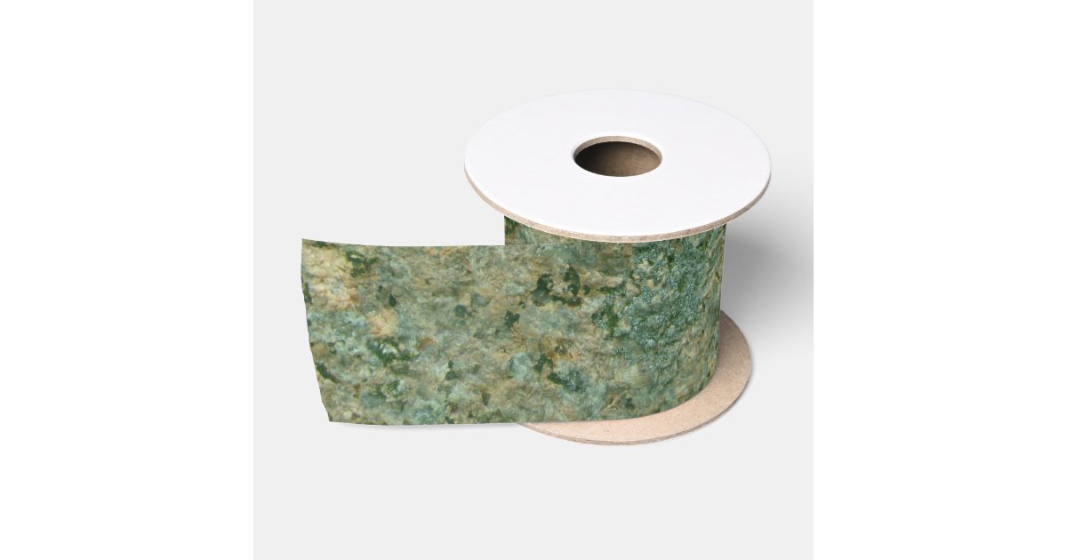 Nature Geology Photo Green Rock Texture Satin Ribbon | Zazzle