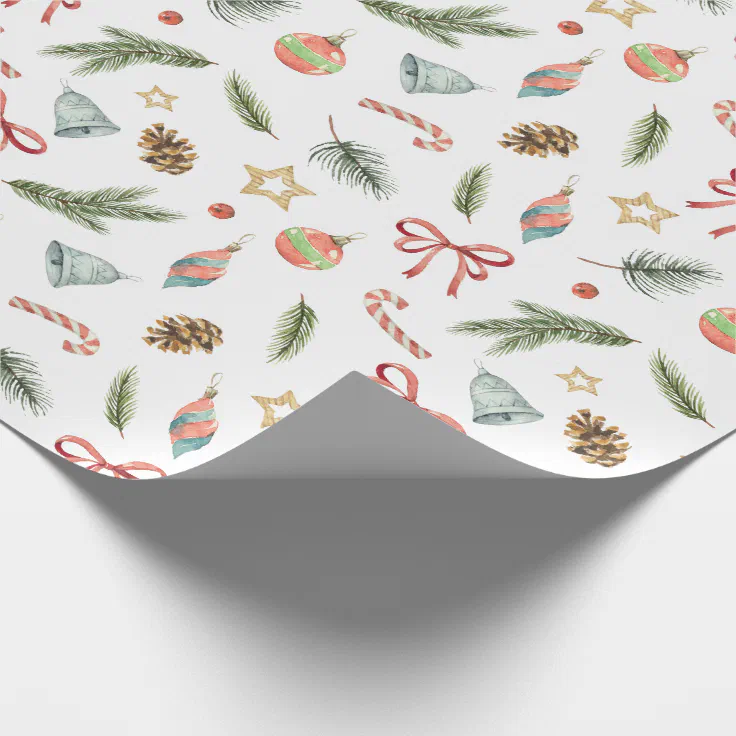 Nature Inspired Christmas Holiday Wrapping Paper | Zazzle