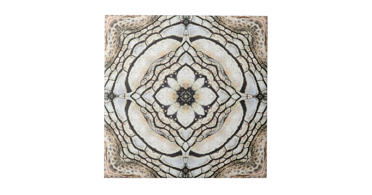 Nature Inspired Geometric Abstract Ceramic Tile | Zazzle