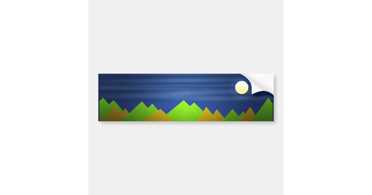 Nature Landscape Bumper Sticker | Zazzle