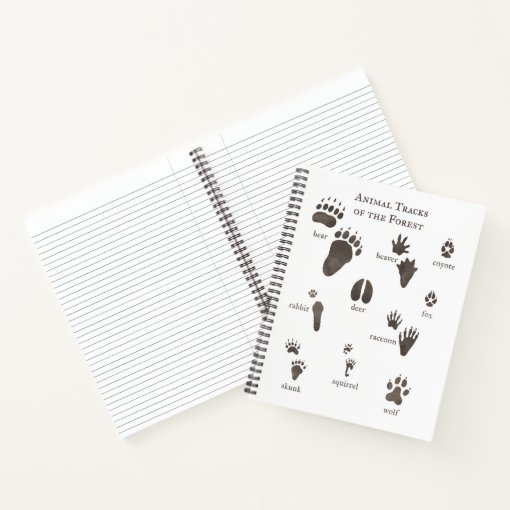 Nature Notebook Animal Tracks of the Forest | Zazzle