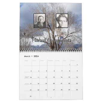 Nature Photo Family Photo Tree Calendar | Zazzle