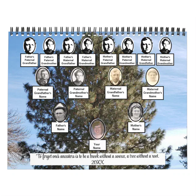 Nature Photo Family Photo Tree Calendar | Zazzle