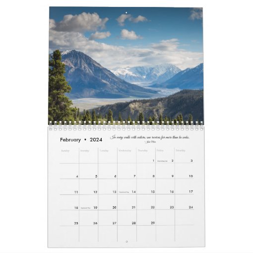 Nature Photos & Inspirational Quotes 12 month Calendar | Zazzle