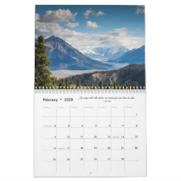 Nature Photos & Inspirational Quotes 12 month Calendar | Zazzle