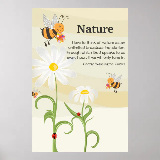 Nature Quote - George Washington Carver Poster | Zazzle
