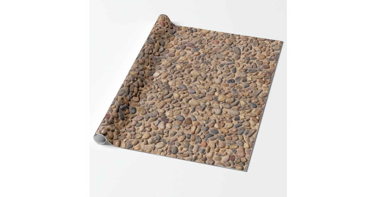 Nature Rough Pebble Stones Wrapping Paper | Zazzle