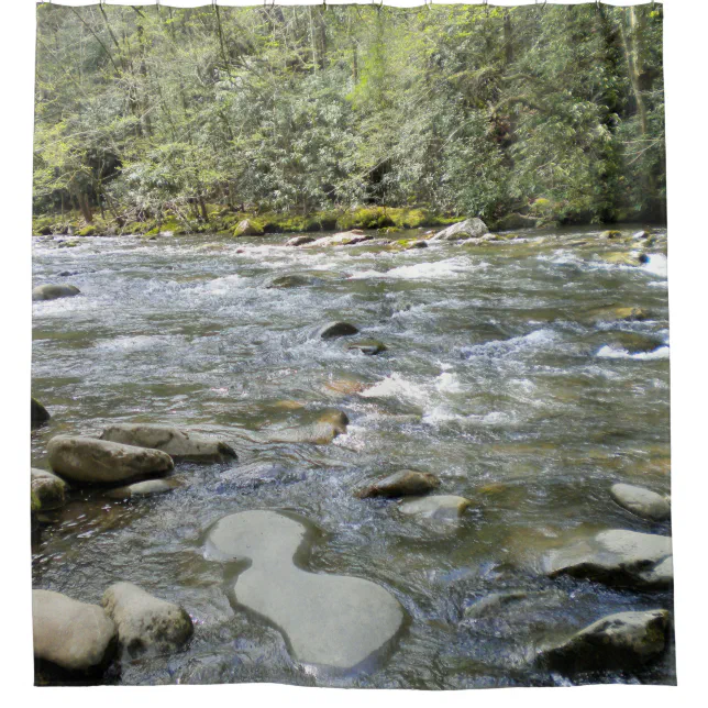 Nature Scene Mountain Stream Shower Curtain | Zazzle