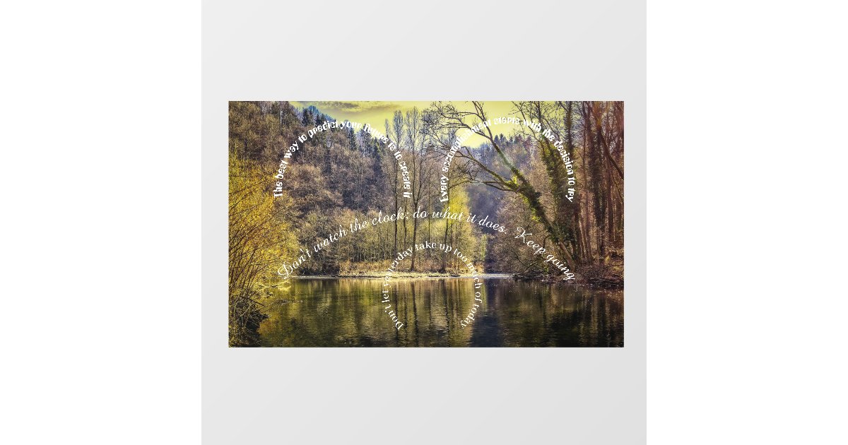 Nature scenery with Inspiring Words Wall Decal | Zazzle