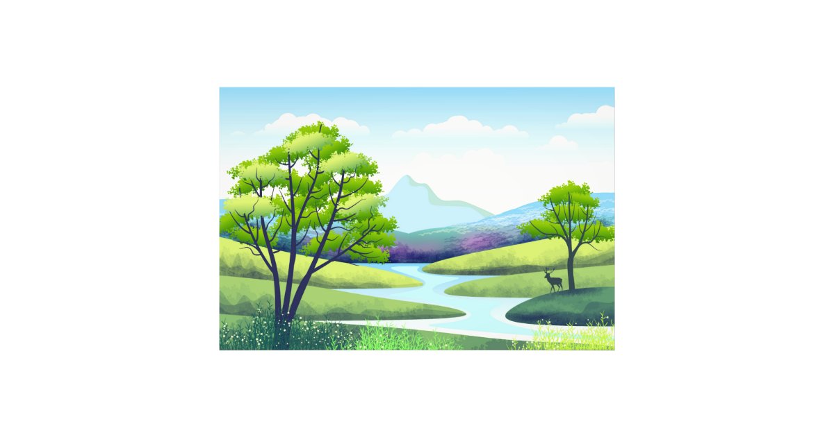 Nature Scenery with River Photo Print | Zazzle