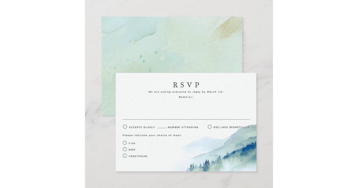 Nature Themed Wedding RSVP Cards | Zazzle