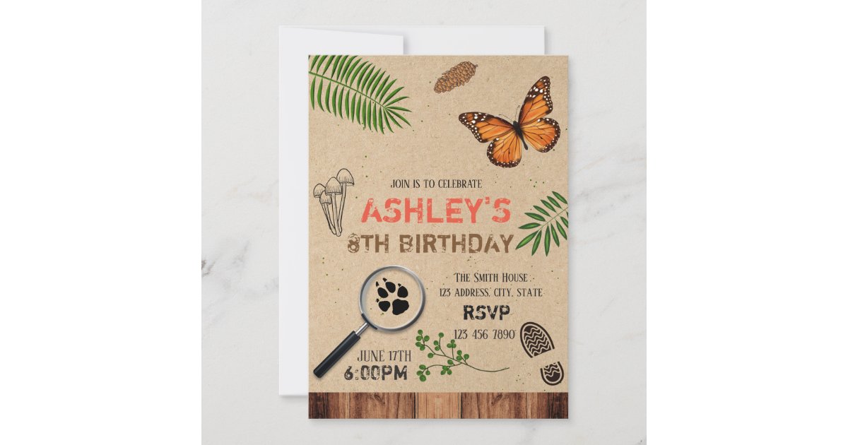 Nature trail party invitation | Zazzle