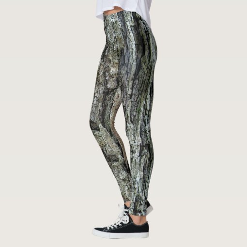 Nature Tree Old Pine Bark Photo Leggings | Zazzle