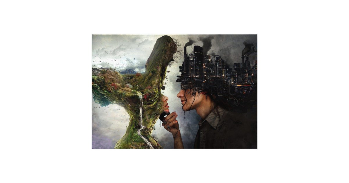 Nature vs Civilization Photo Print | Zazzle
