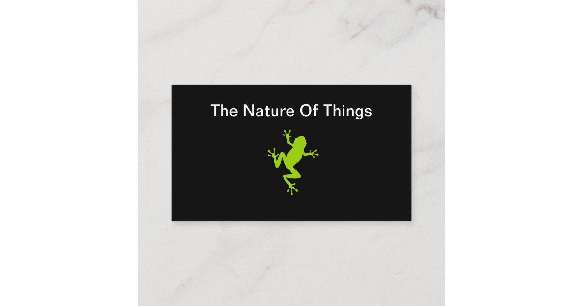 Nature Wildlife Frog Animal Theme Business Card | Zazzle