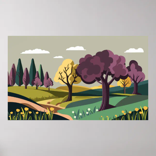 Nature with Trees Poster | Zazzle