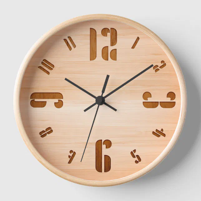 Nature Wood Minimalist Clock, Unique Clock | Zazzle