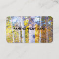 nature yellow aspen fall landscape photo art business card | Zazzle