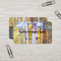 nature yellow aspen fall landscape photo art business card | Zazzle