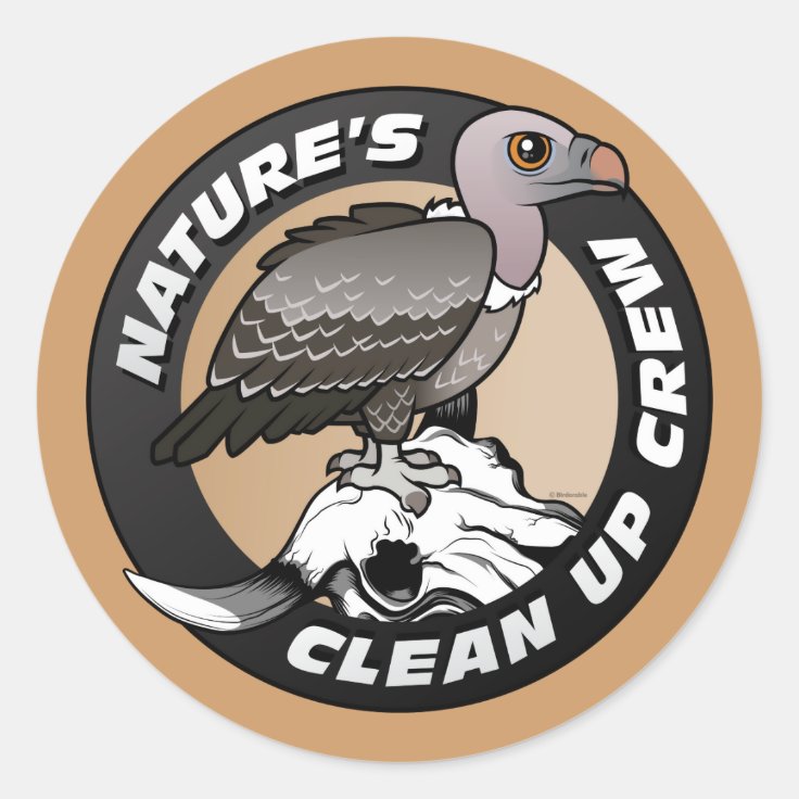 Nature's Clean Up Crew Classic Round Sticker | Zazzle