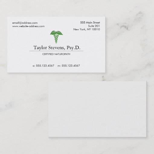 Naturopath Naturopathic Doctor Holistic Health Business Card | Zazzle