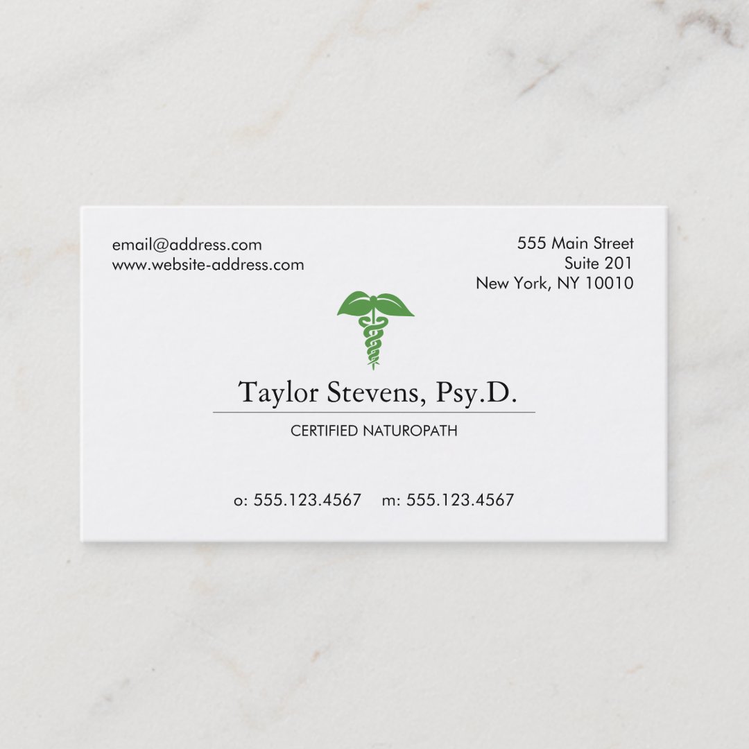Naturopath Naturopathic Doctor Holistic Health Business Card | Zazzle