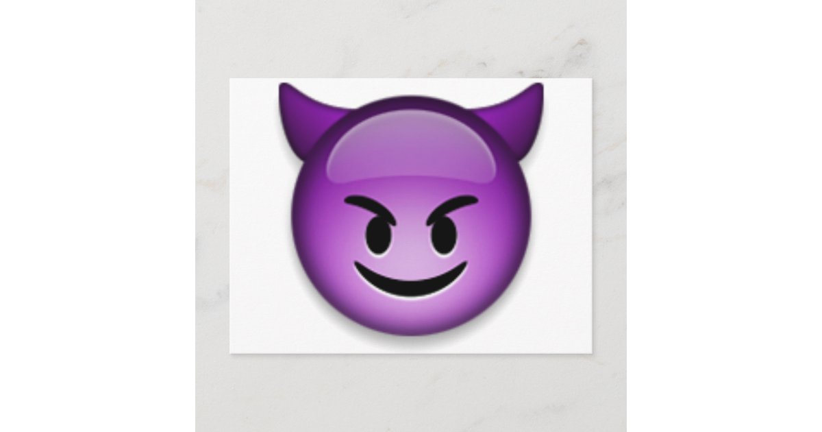 Naughty Emoji face Postcard | Zazzle