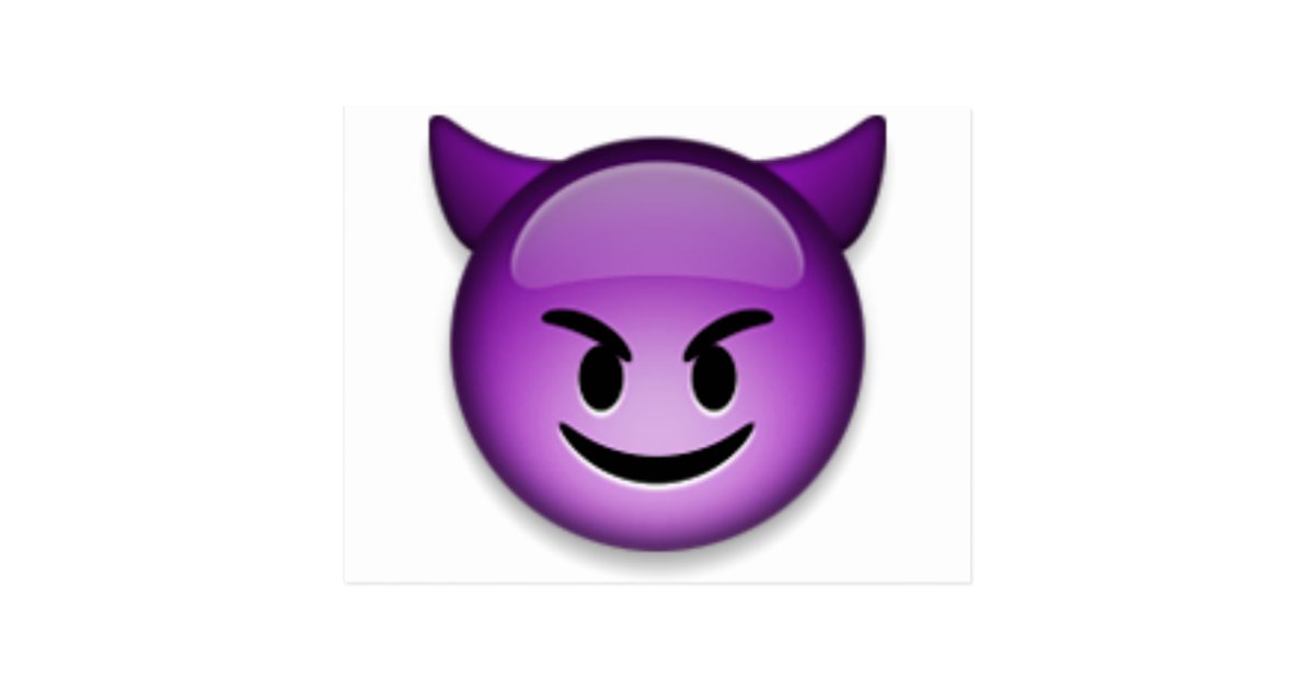Naughty Emoji face Postcard | Zazzle.com