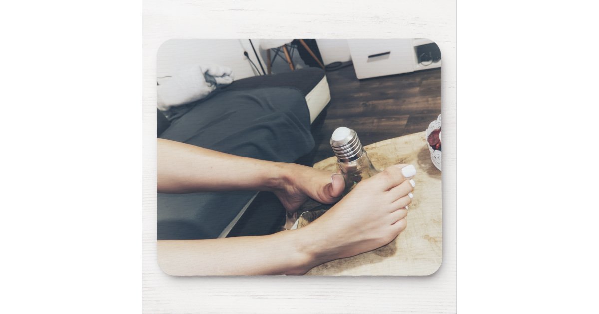 Naughty feet mouse pad | Zazzle