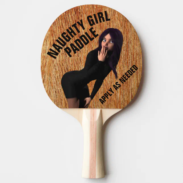 NAUGHTY GIRL SPANKING THEME NOVELTY PING PONG PADDLE | Zazzle