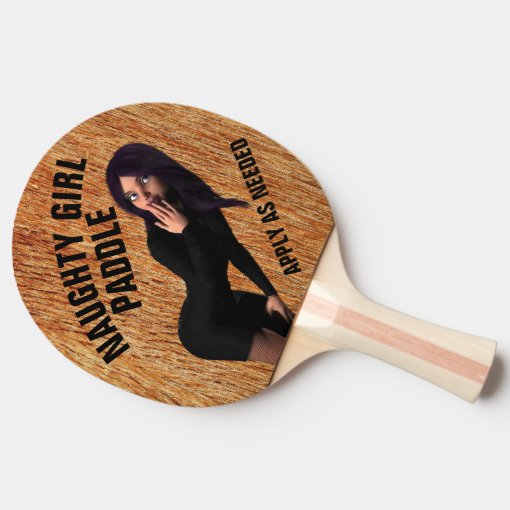 Naughty Girl Spanking Theme Novelty Ping Pong Paddle Zazzle