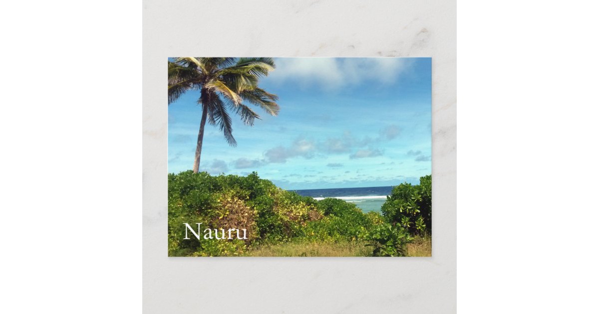 nauru blue postcard | Zazzle