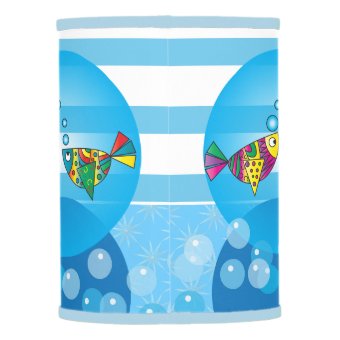 Nautical Abstract Colorful Fish Design Lamp Shade | Zazzle