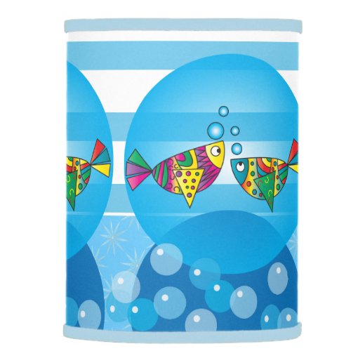Nautical Abstract Colorful Fish Design Lamp Shade | Zazzle