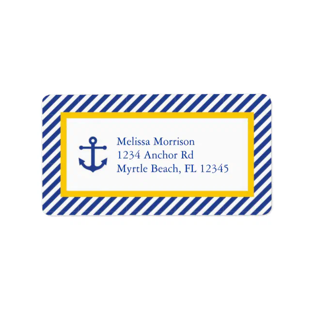 Nautical Address Mailing Label | Zazzle