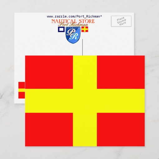 Nautical Alphabet Flag Signal Letter R Postcard | Zazzle