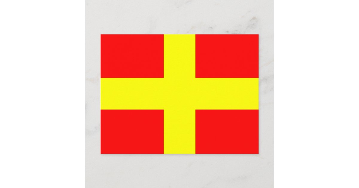 Nautical Alphabet Flag Signal Letter R Postcard | Zazzle
