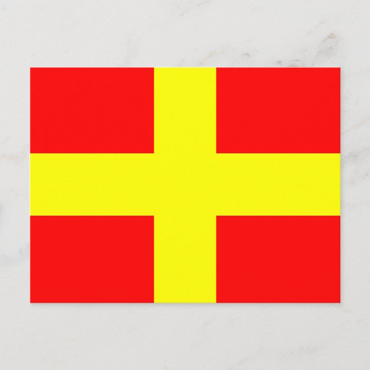 Nautical Alphabet Flag Signal Letter R Postcard | Zazzle