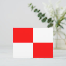 Nautical Alphabet Flag Signal Letter U Postcard | Zazzle