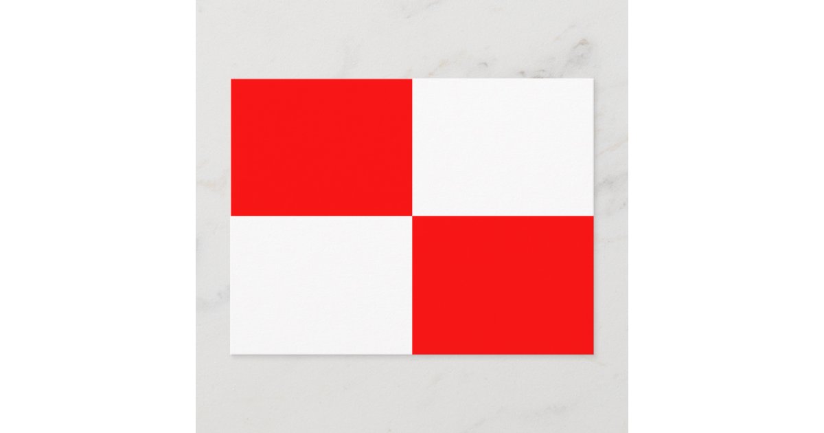 Nautical Alphabet Flag Signal Letter U Postcard | Zazzle