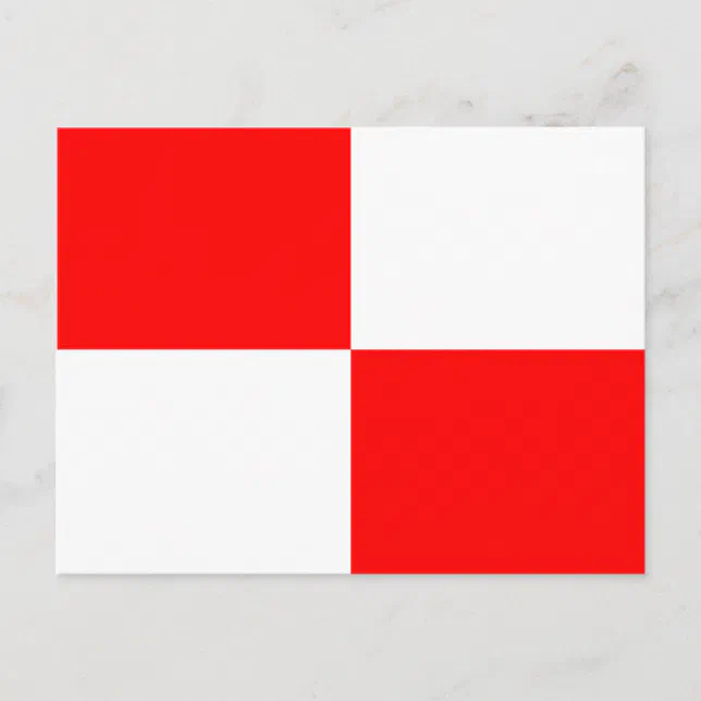 Nautical Alphabet Flag Signal Letter U Postcard | Zazzle