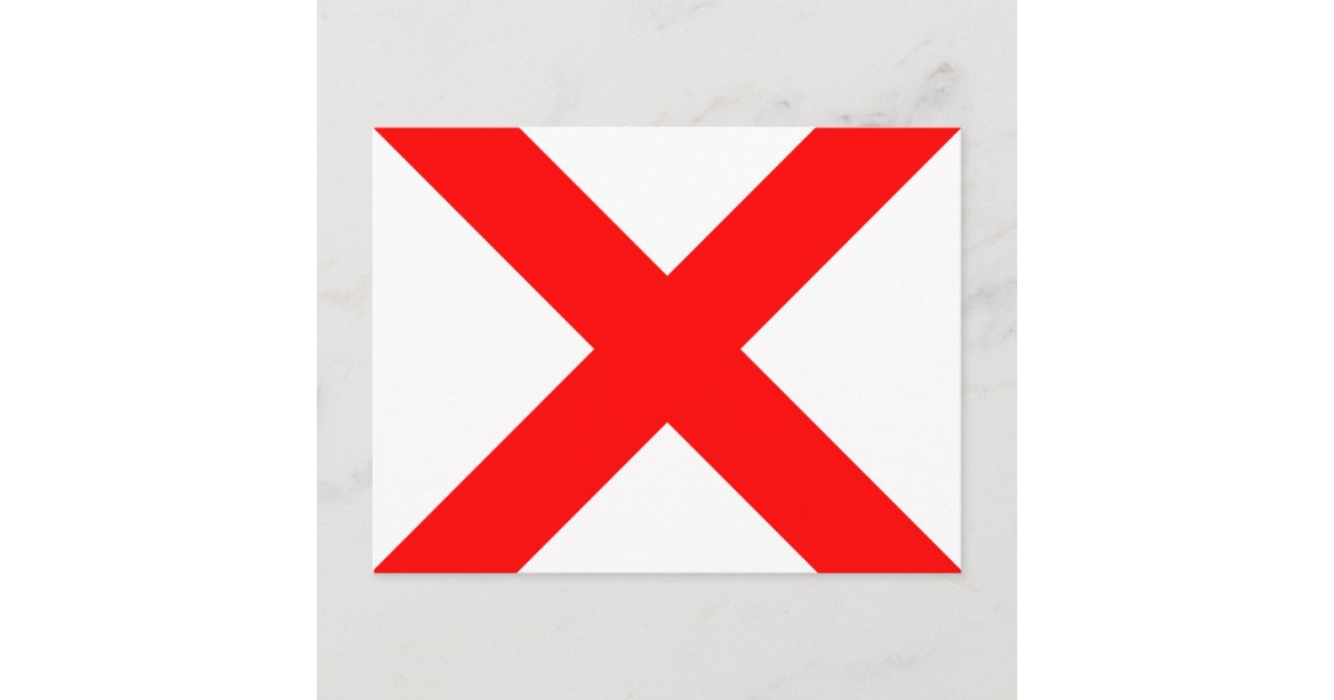 Nautical Alphabet Flag Signal Letter V Postcard | Zazzle